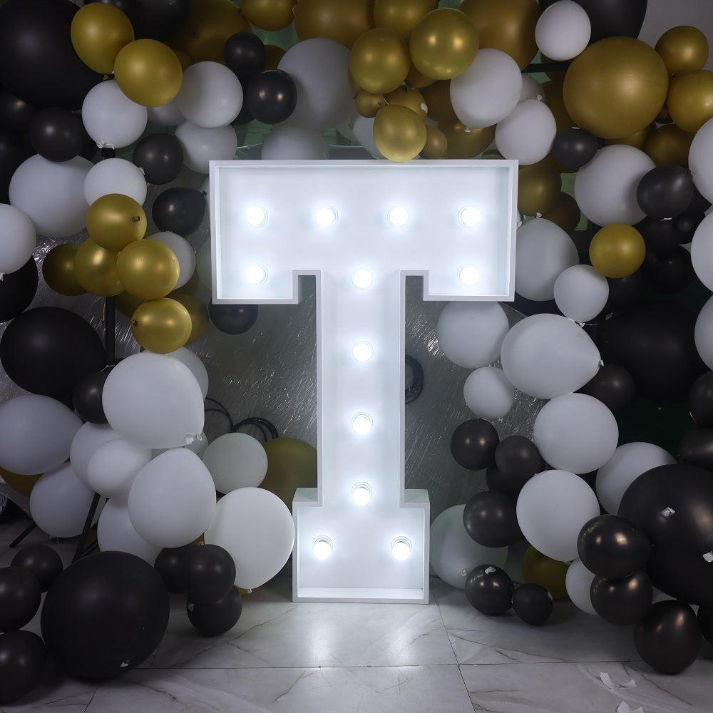 'T' Marquee Light 4 Feet White Gloss Letter T Sign – LC Sign Test Website