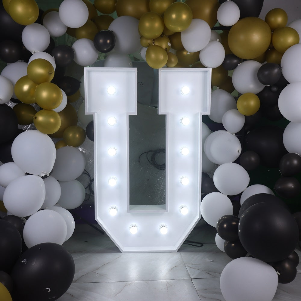 'U' Marquee Light 4 Feet White Gloss Letter U Sign – LC Sign Test Website